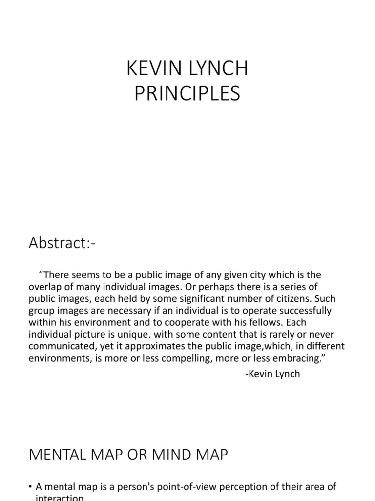 Kevin Lynch's Five Elements of Urban Design | PDF | Map | Shape