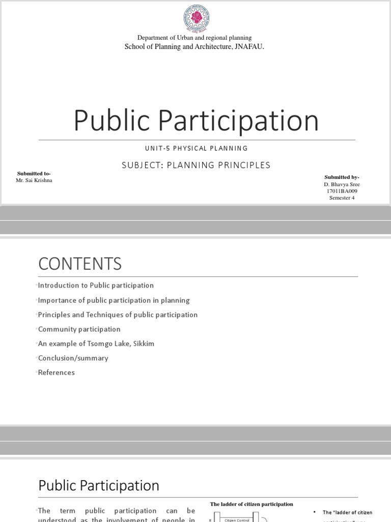 Public Participation in Planning | PDF | Public Participation | Urban ...