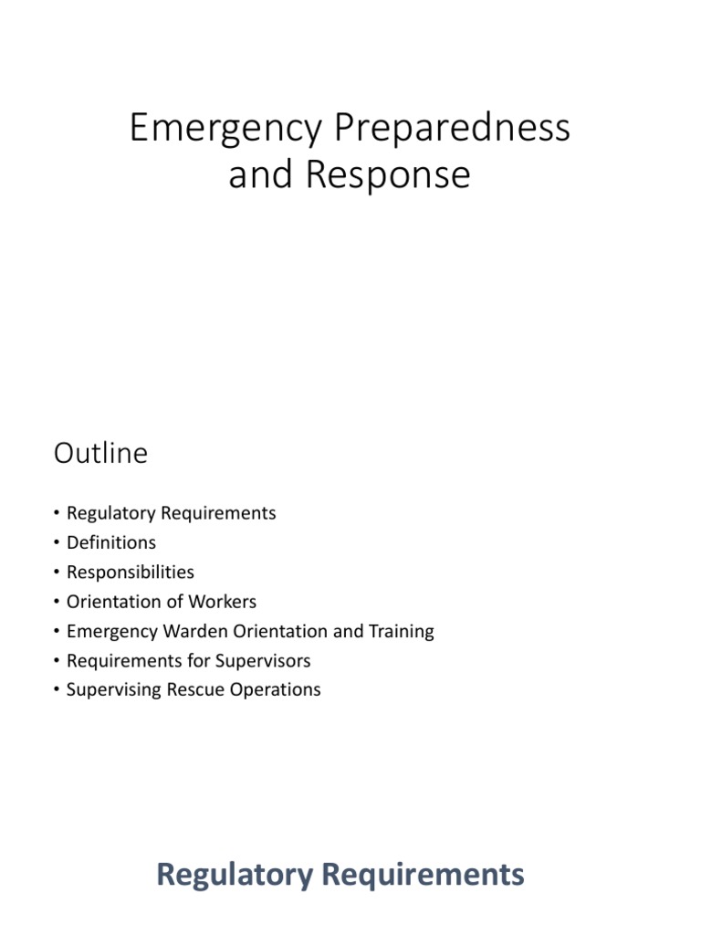 Emergency Preparedness and Response | PDF | Emergency | Emergency ...