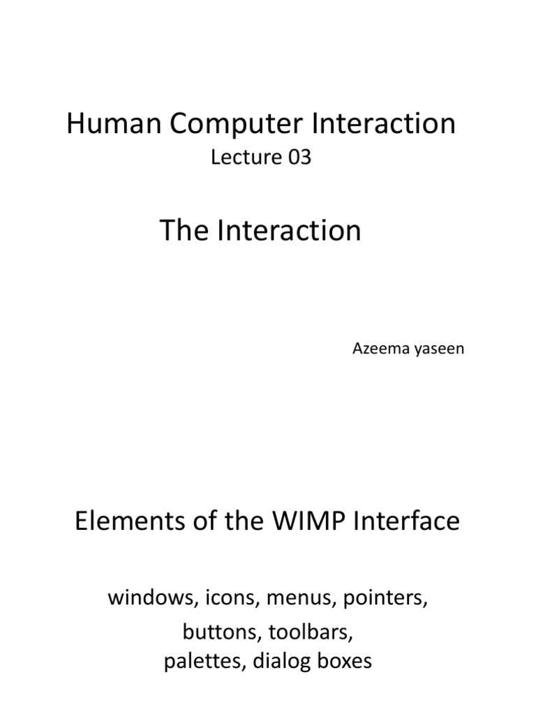 Hci 03 | PDF | Menu (Computing) | Icon (Computing)