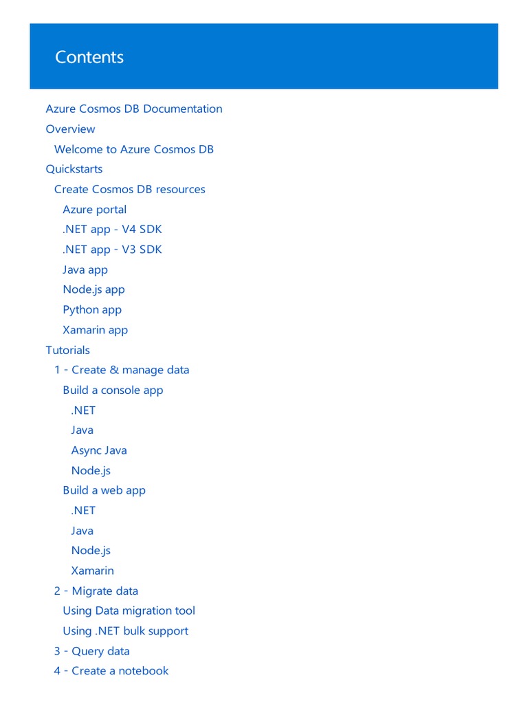 A Comprehensive Guide to Azure Cosmos DB Documentation | PDF ...