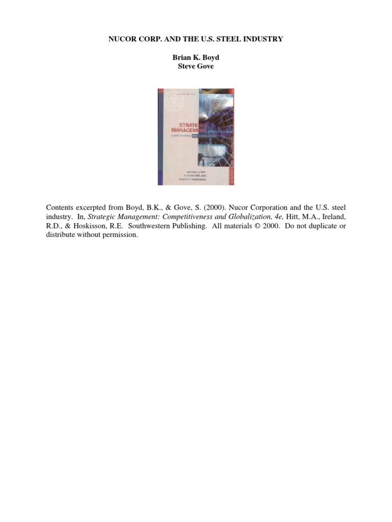 Nucor Case HHmotivationaI4e | PDF