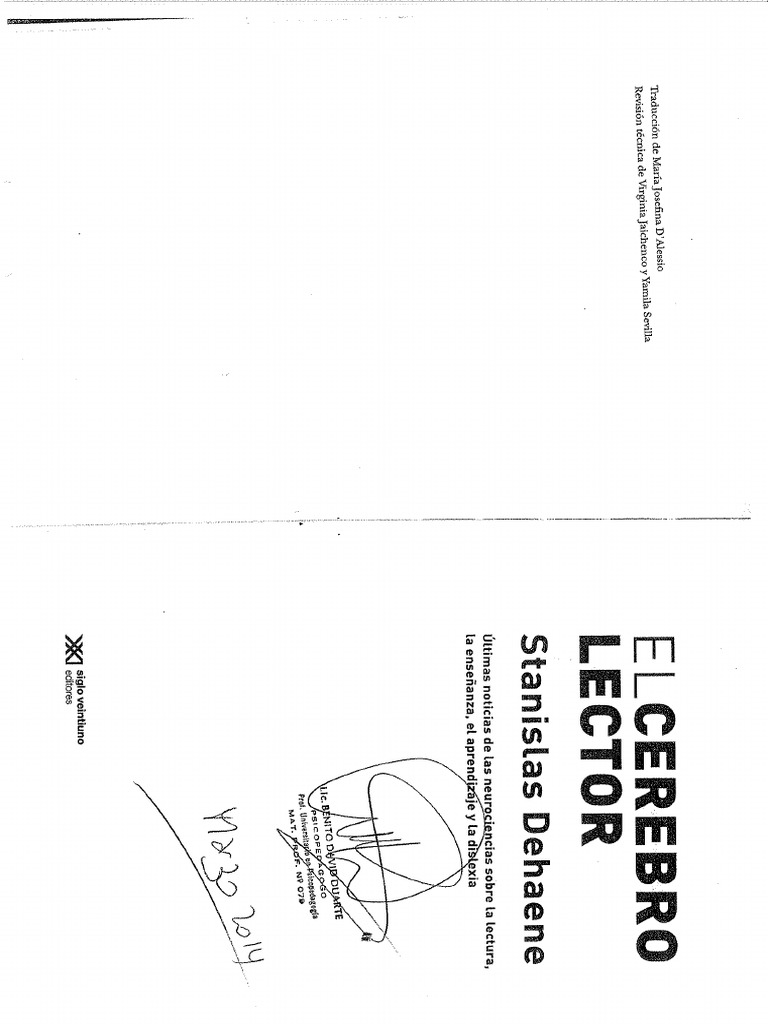 El Cerebro Lector Stanislas Dehaene PDF | PDF El Cerebro Lector Stanislas Dehaene PDF | PDF