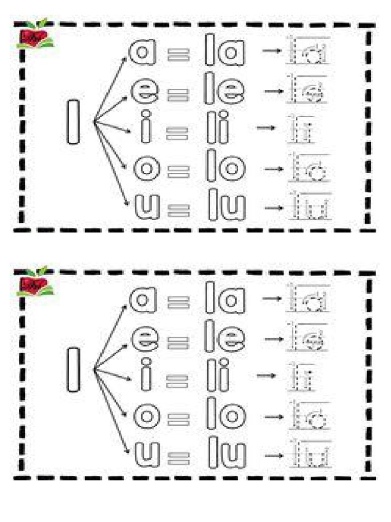 Actividades Letra L | PDF
