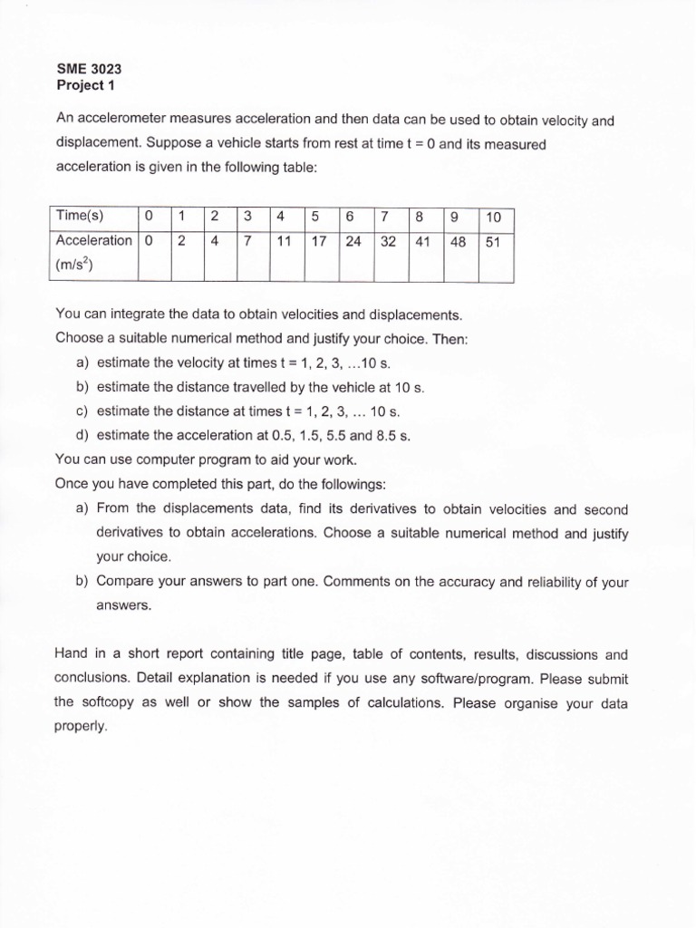 Vehicle Motion Analysis Using Acceleration Data | PDF