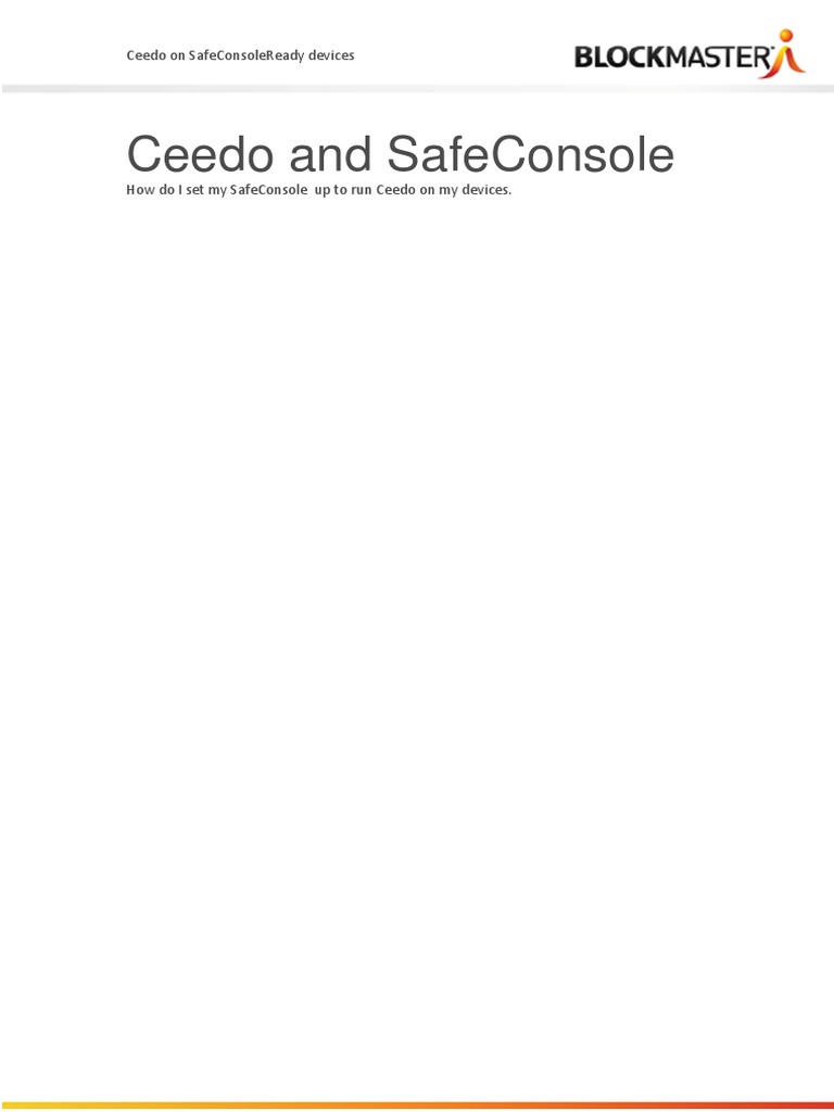 Ceedo Manual | PDF | Computer File | Installation (Computer Programs)