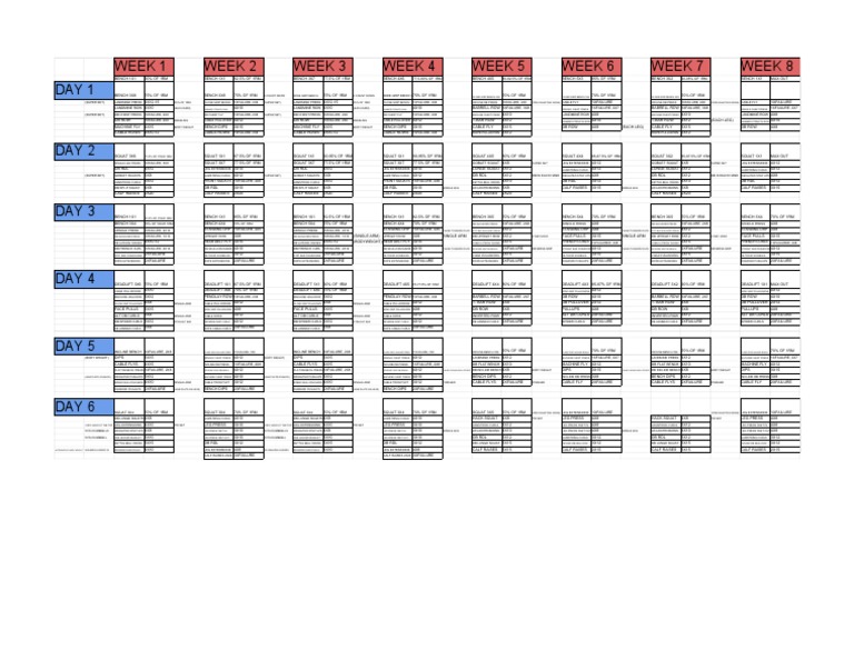 The Russwole Program Vol. 2 - Spreadsheet PDF | PDF | Kettlebell ...