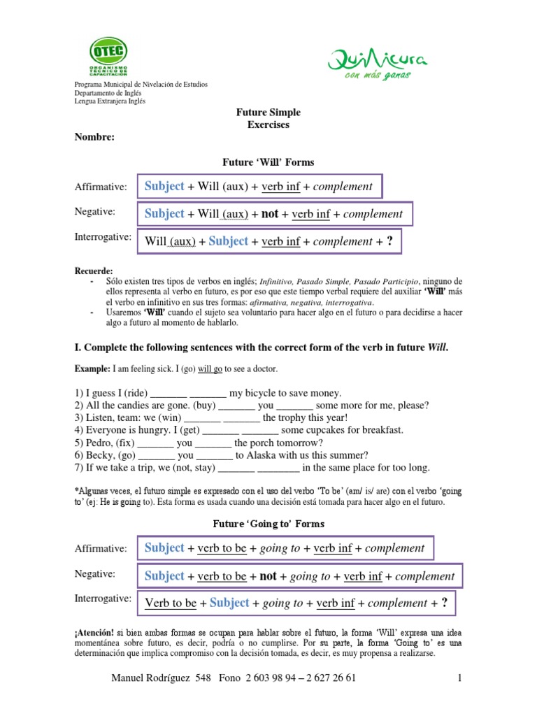 8 - Future Forms | PDF | Cultivos | Verbo