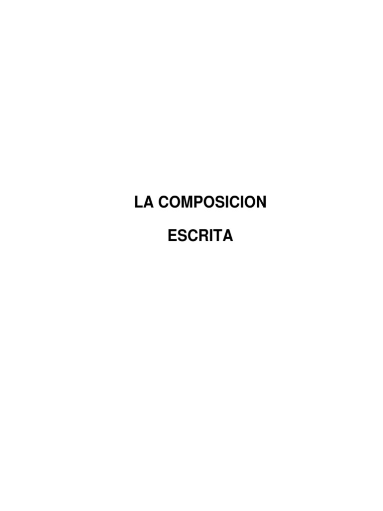 Composicion Escrita | PDF | Oración (Lingüística) | Comunicación