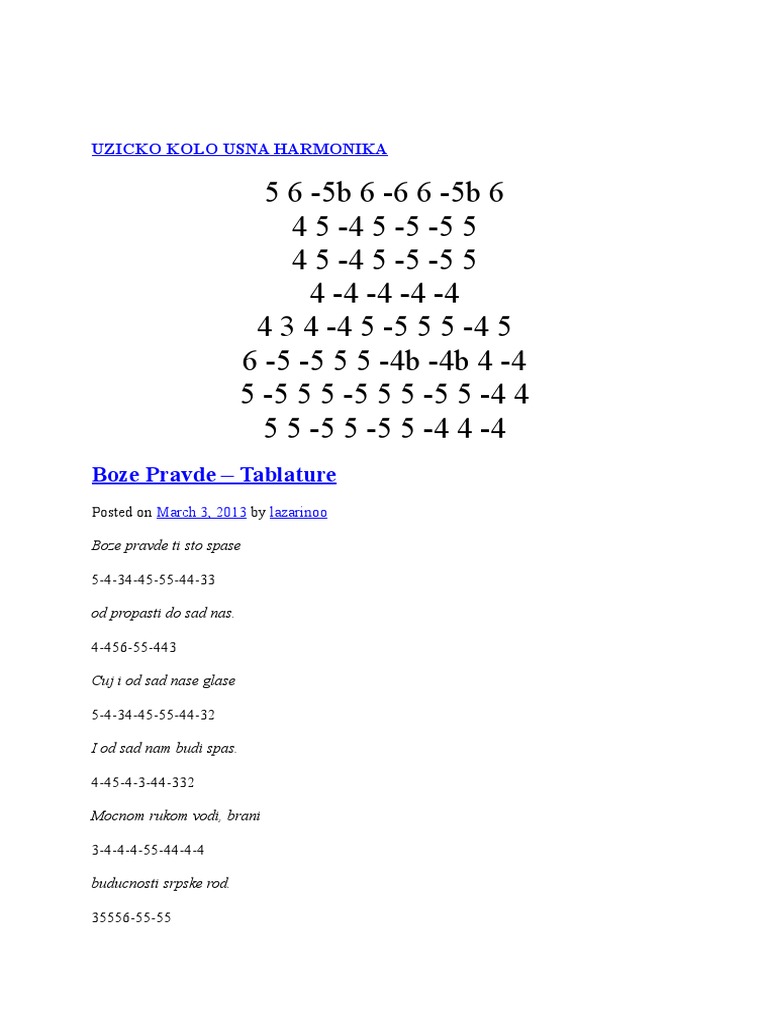 HIMNA SRBIJE BOZE PRAVDE USNA HARMONIKA TABOVI.docx