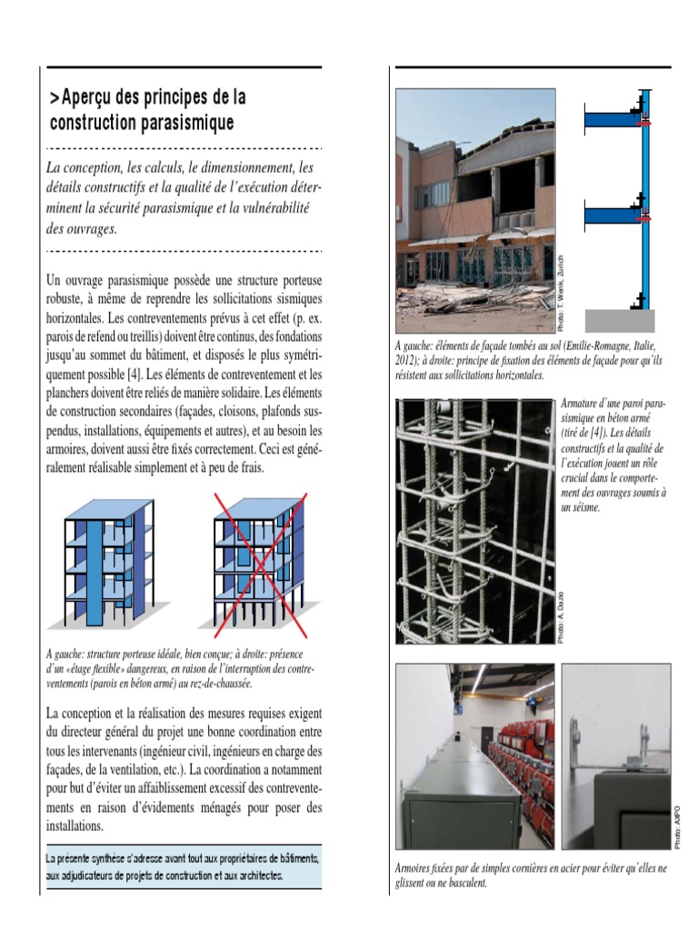 Construire - Parasismique - Suisse 4 | PDF | Génie parasismique | Béton ...