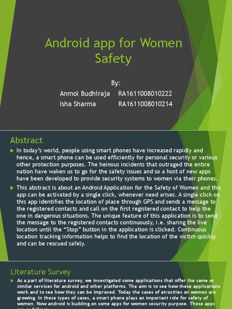 Women Safety | PDF | Mobile App | Violence
