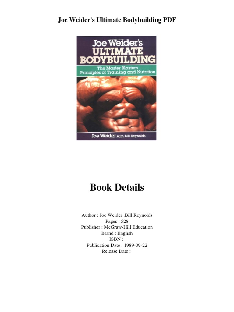 Joeweidersultimatebodybuildingpdf 180702163458 | PDF | Weight Training ...