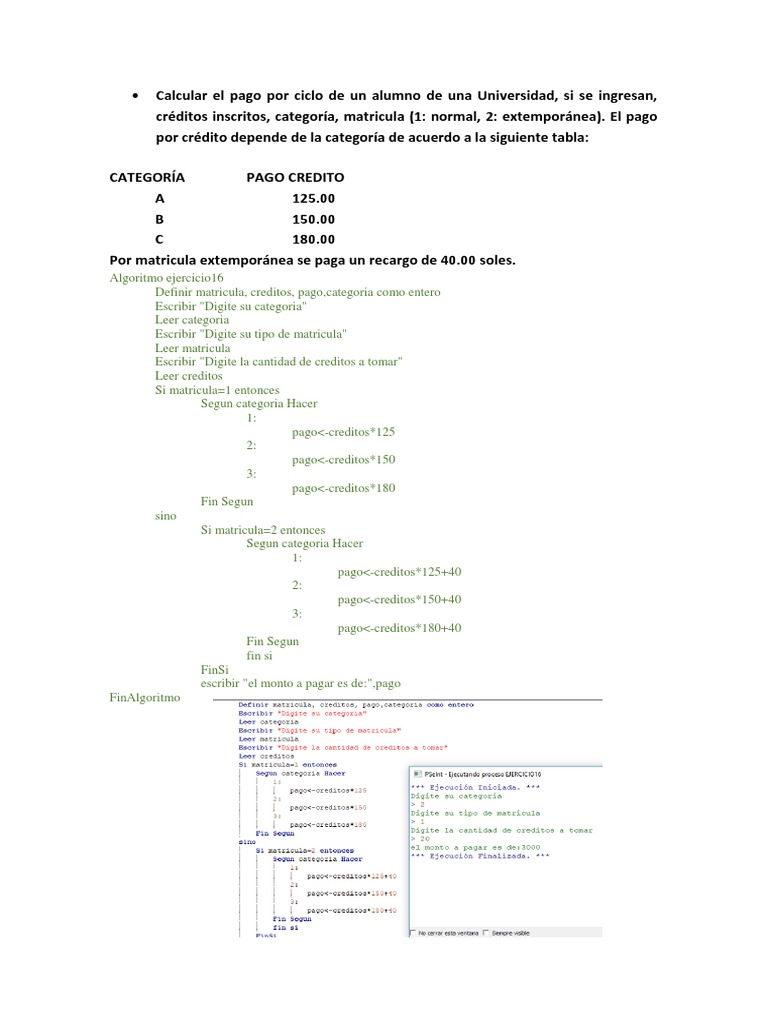 Algoritmos Semana8 | PDF | Enseñanza de matemática