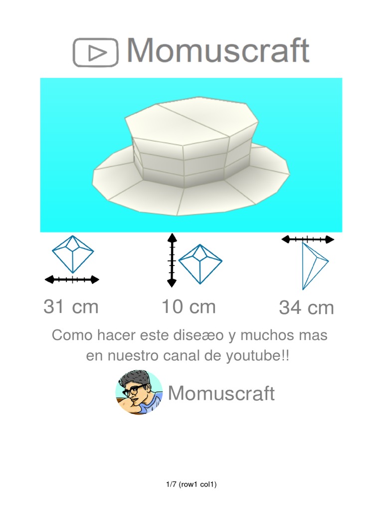 Sombrero Papercraft para Imprimir | PDF