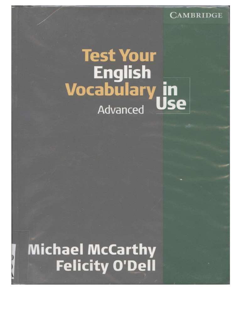 Test Your English Vocabulary in Use - Advanced PDF | PDF