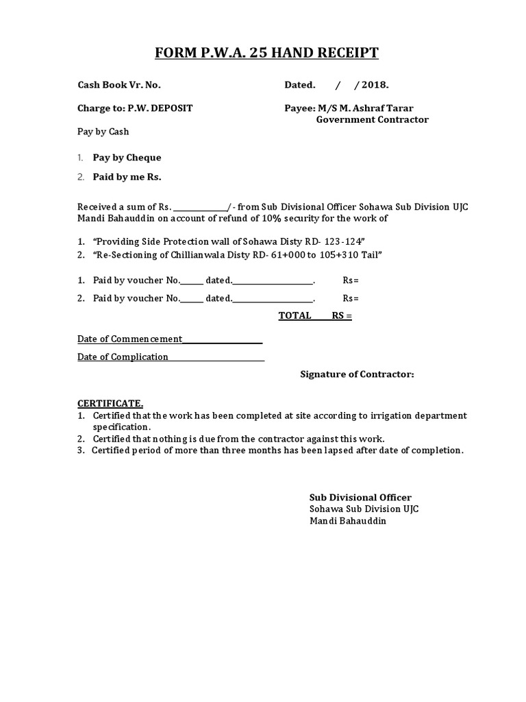 From Pwa 26 Hand Receipt | PDF | Finance & Money Management