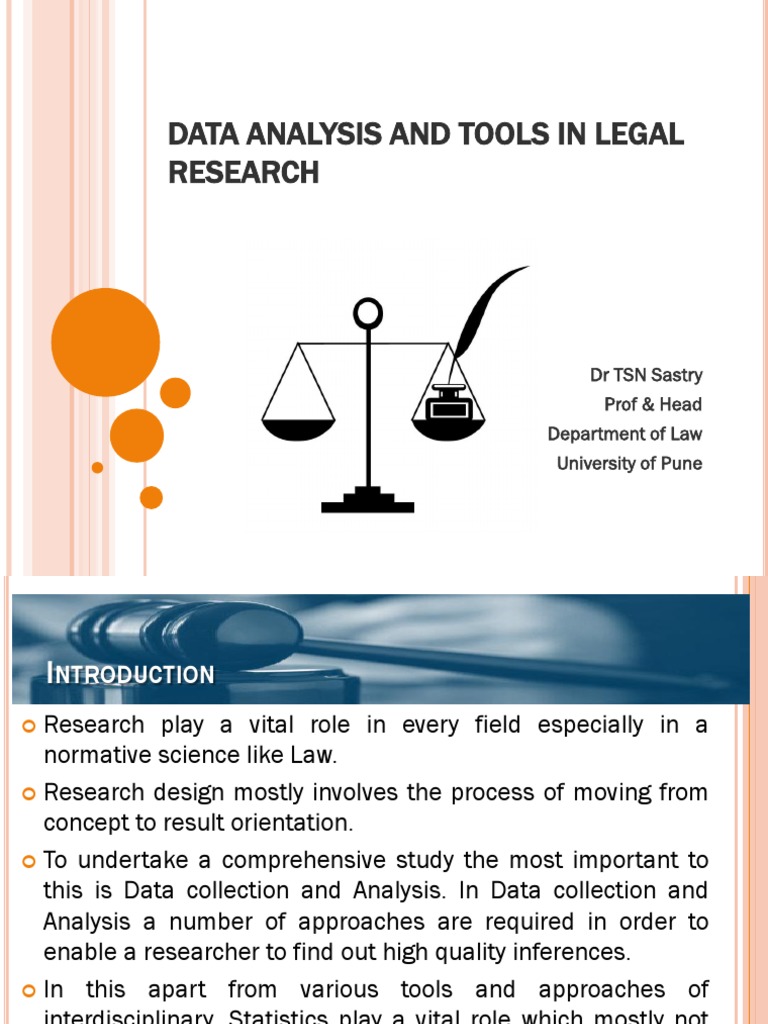 Data Analysis and Tools in Legal Research | PDF | Data Analysis ...