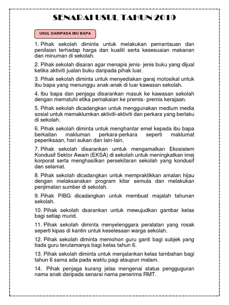 Usul Ibu Bapa | PDF