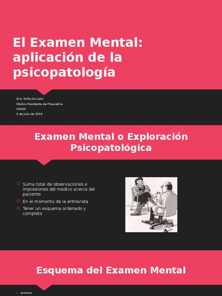Examen Mental En Psiquiatría Guía Completa Pdf Campos Relacionados 3670