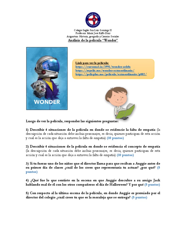 Análisis de La Película 3ero Básico | PDF