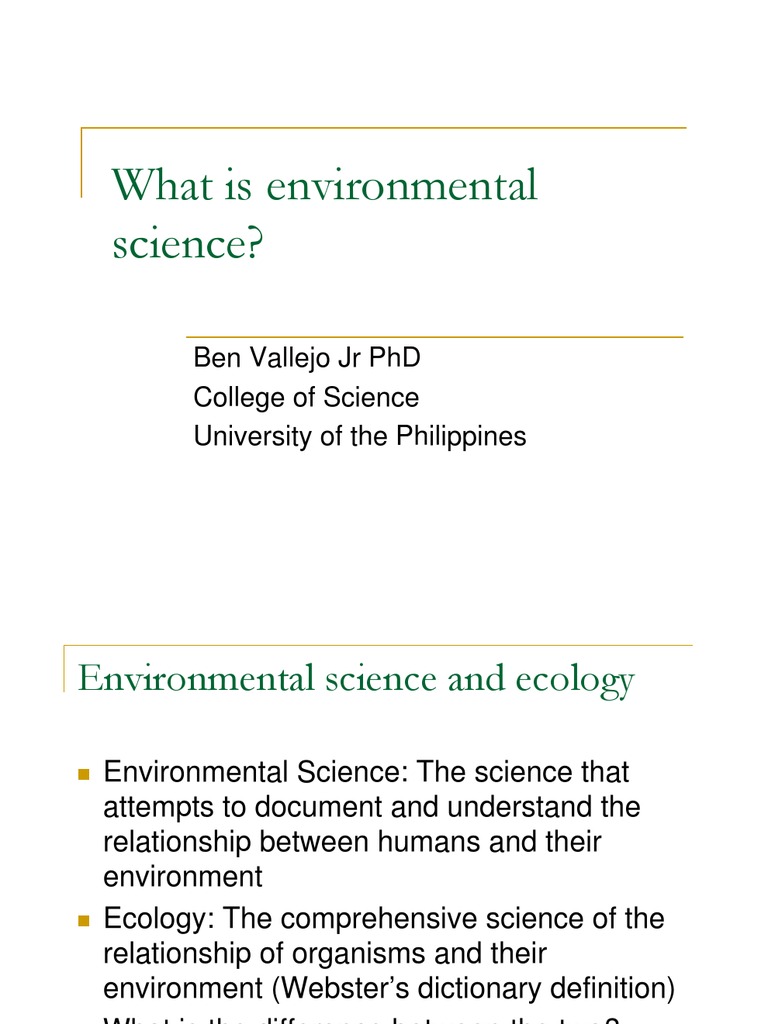 Understanding Environmental Science | PDF | Environmentalism ...