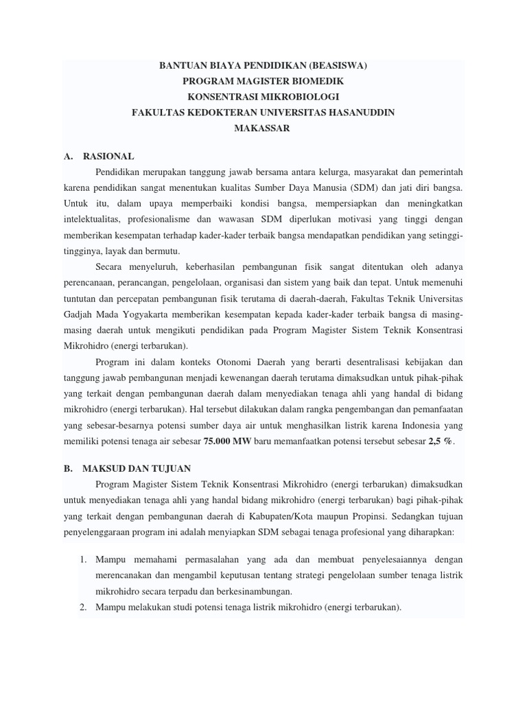 Contoh Proposal S2 | PDF