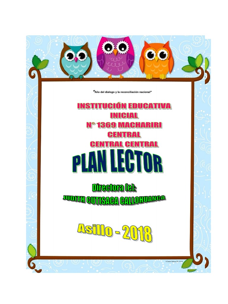 Plan Lector Nivel Inicial | PDF | Comprensión lectora | Educación avanzada