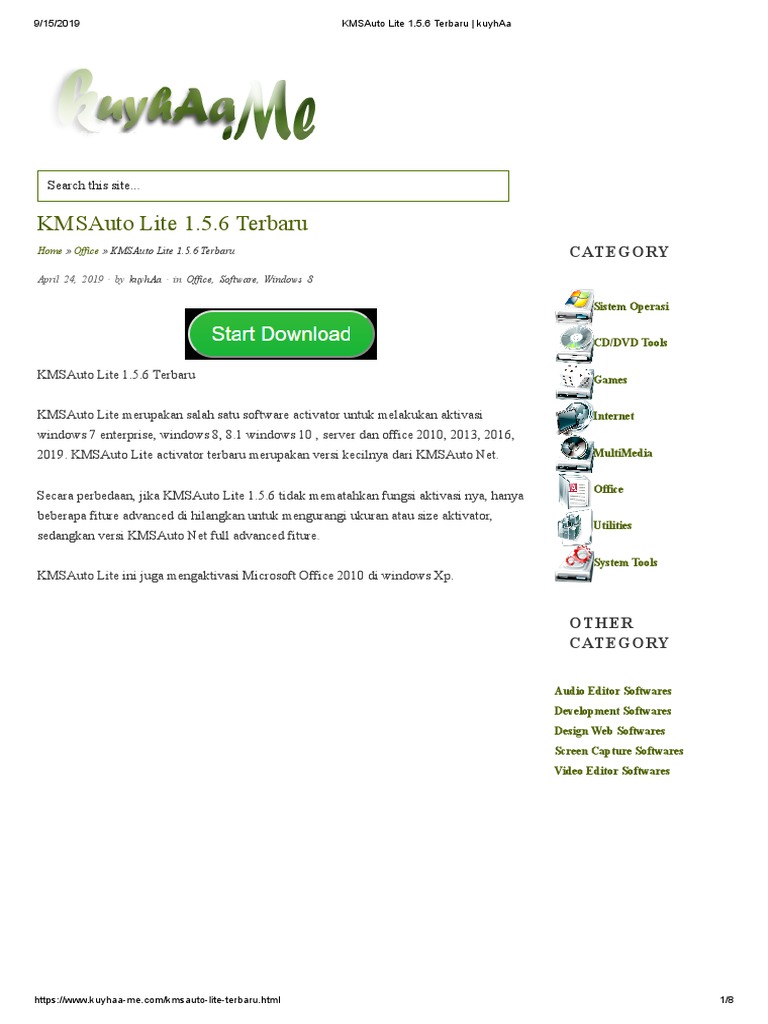 KMSAuto Lite 1.5.6 Terbaru - Kuyhaa | PDF | Windows 7 | Microsoft Windows