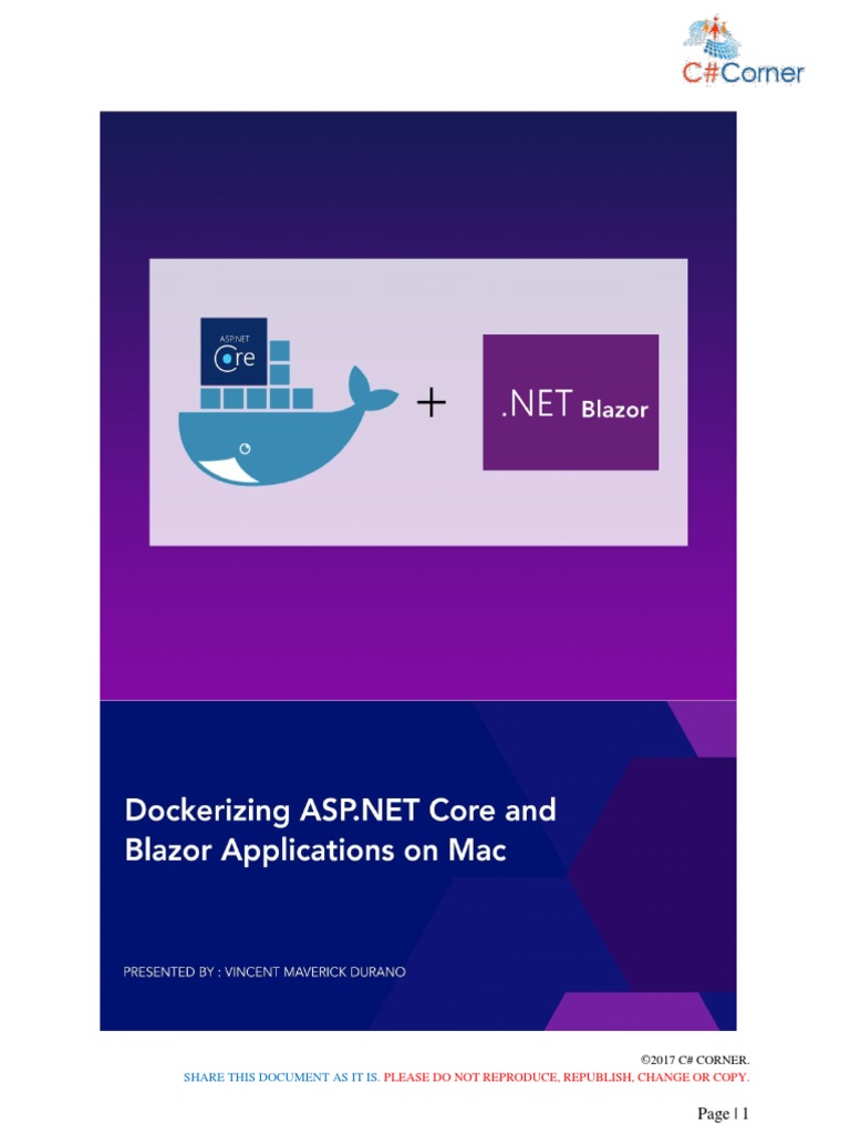 Dockerizing Asp Net Core And Blazor Applications On Mac Pdf Pdf 6173