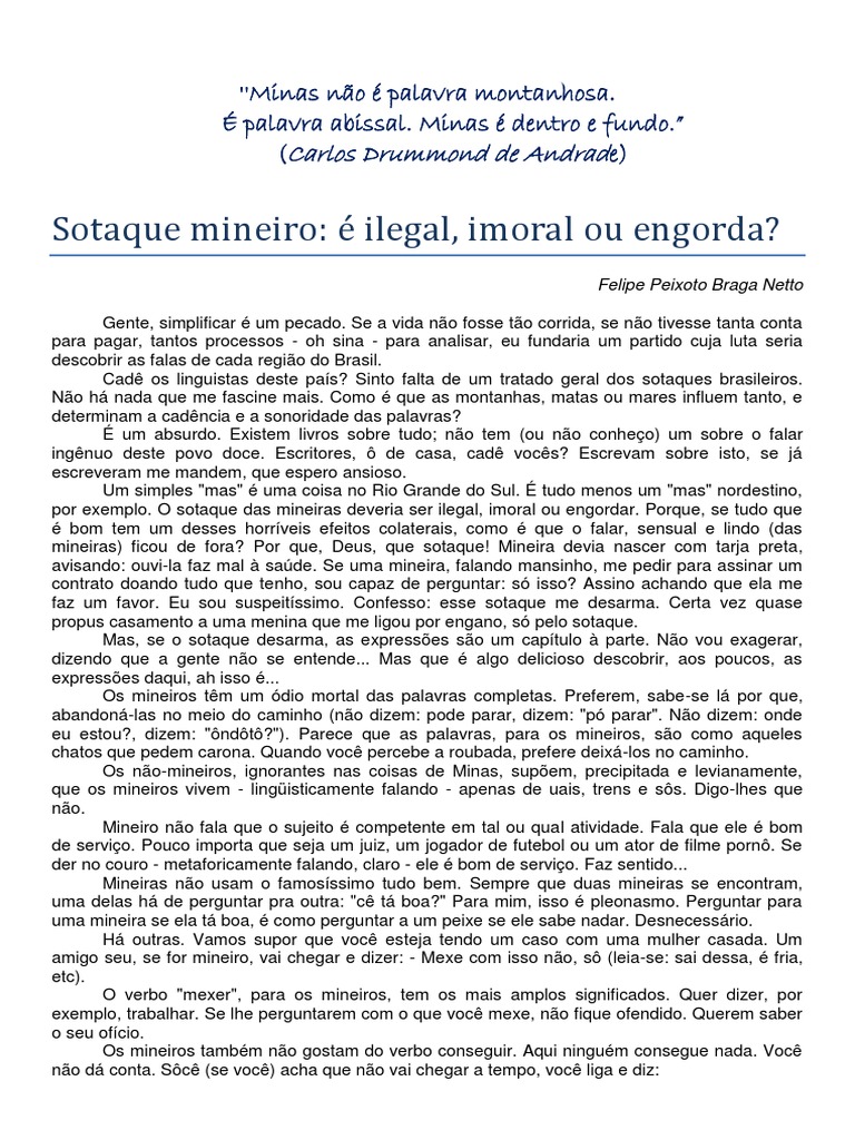 Sotaque Mineiro | PDF