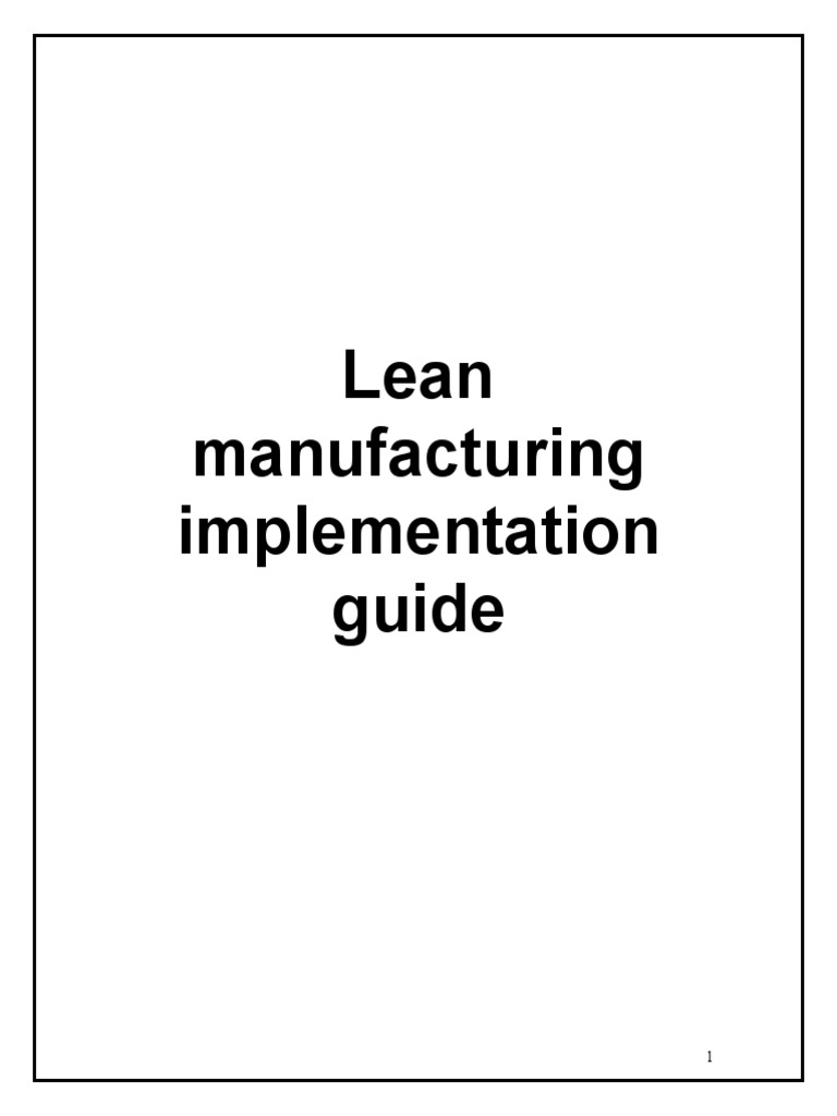Lean Implementation Guide | PDF | Gear | Inventory