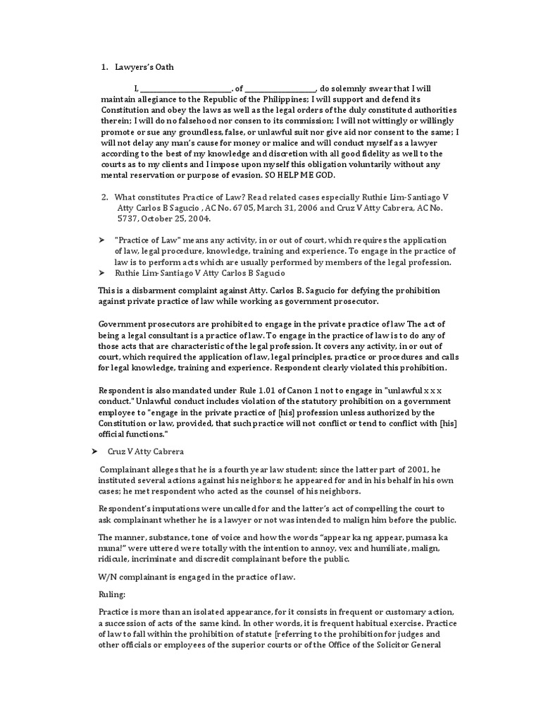 Legal Ethics Exam | PDF | Practice Of Law | Lawyer