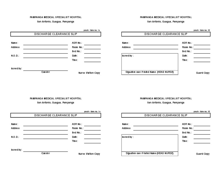 Discharge Clearance | PDF | Health Care