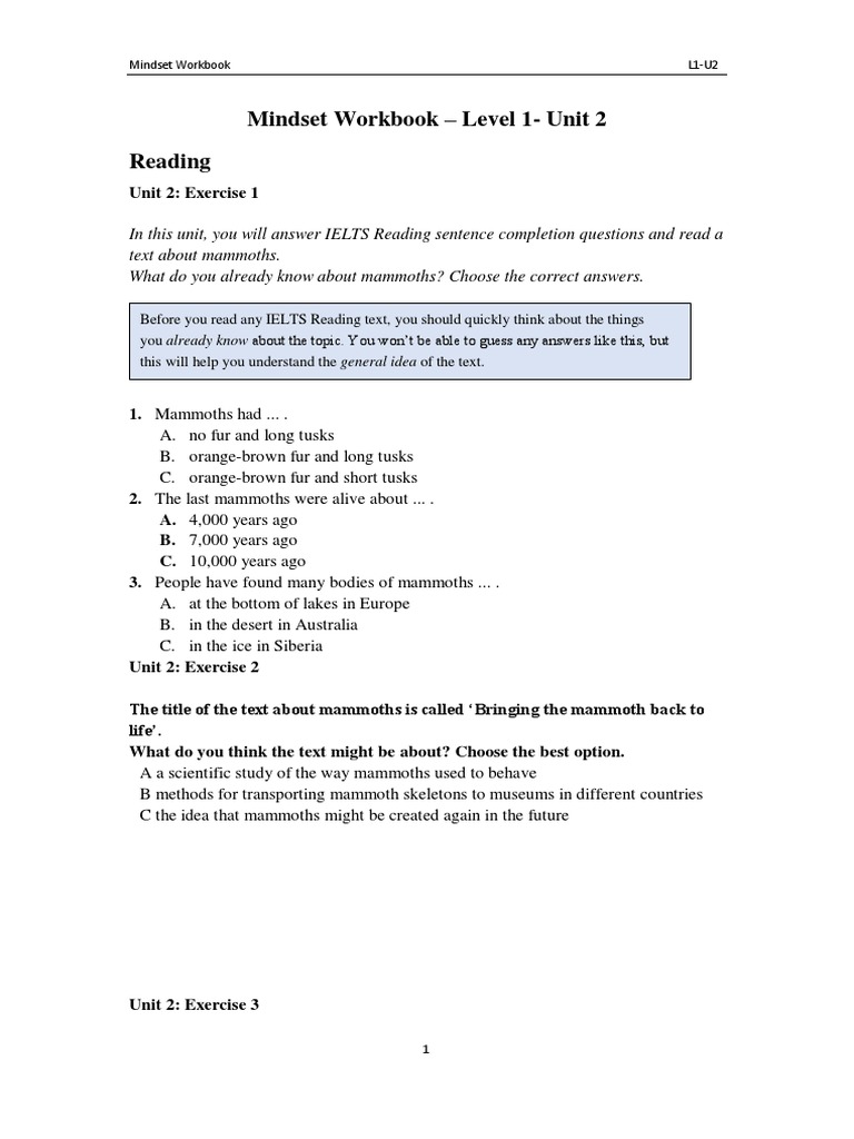 L1 U2 Workbook | PDF | Noun | Linguistics