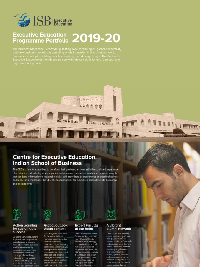 Isb Cee Programme Portfolio 2019 2020 Pdf Strategic Management Leadership