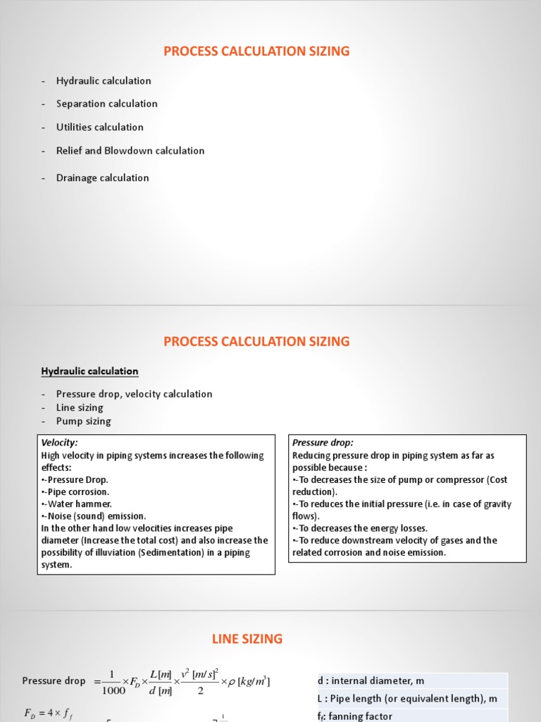 Process Sizing | Download Free PDF | Pump | Reynolds Number