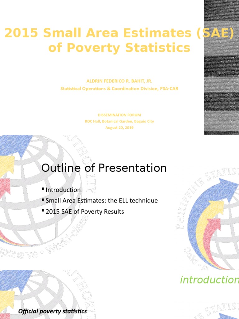 2015 Small Area Estimation (SAE) of Poverty-RSC-20Aug2019 | PDF ...