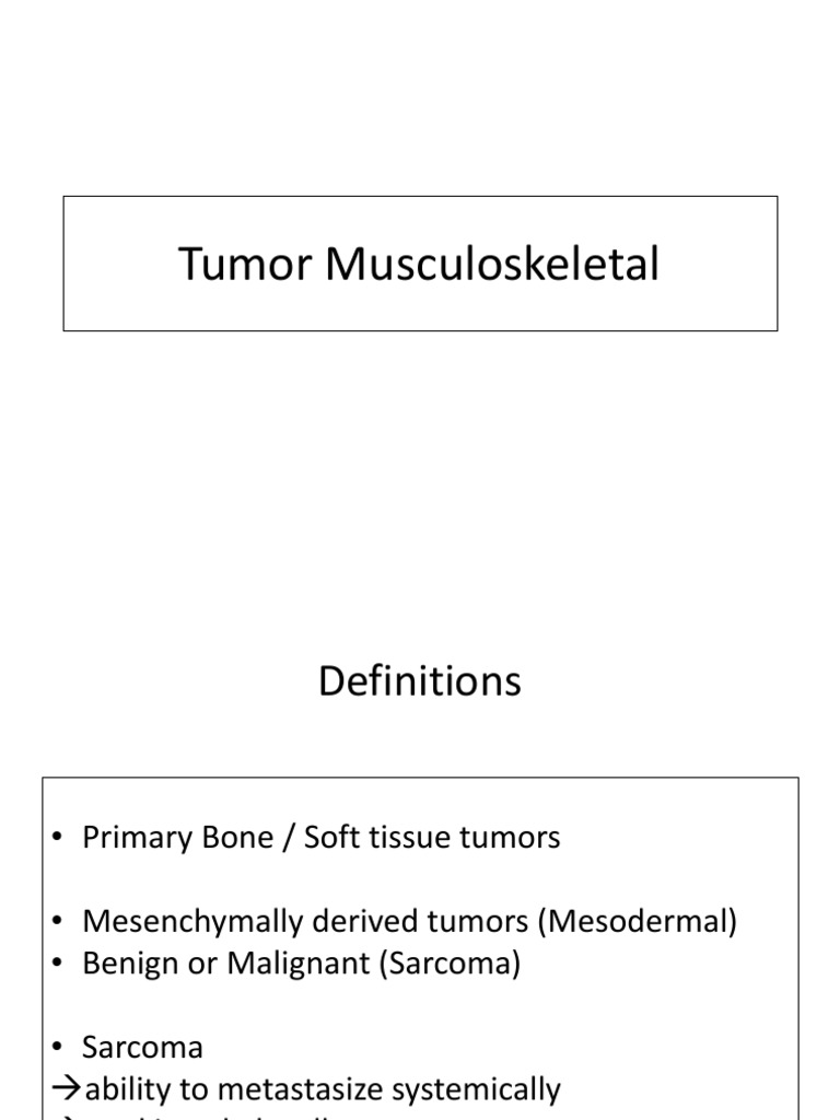 Tumor Musculoskeletal | PDF | Neoplasms | Sarcoma
