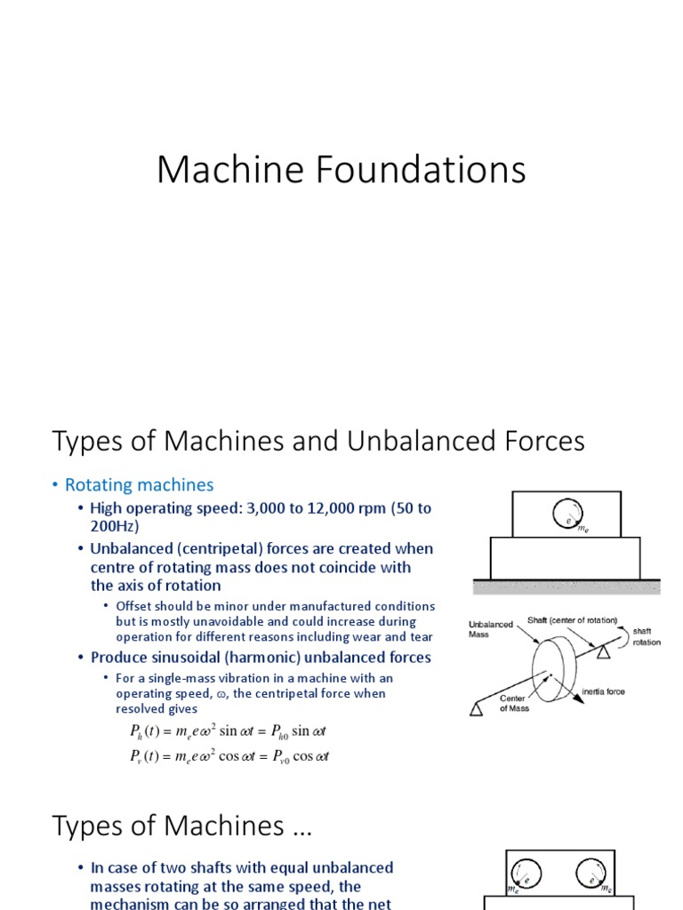 Types and Design of Machine Foundations | PDF | Resonance | Cartesian ...