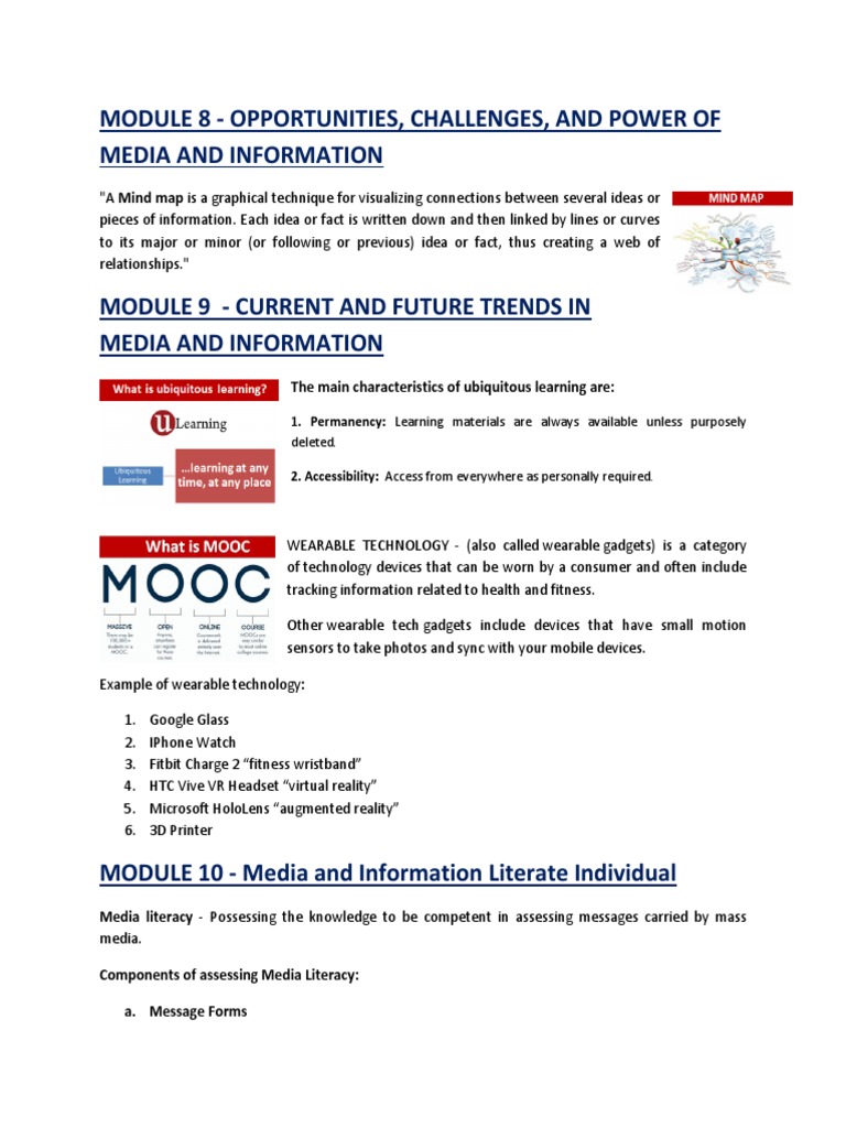 4th Quarter MIL Module 08 To Module 12 | PDF | Typefaces | Wearable ...