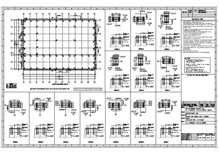 AB-001 Anchor Bolt Setting Plan & Details PDF | PDF