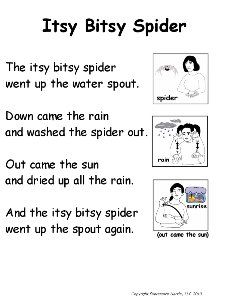 Itsy Bitsy Spider Lyrics | PDF | Art