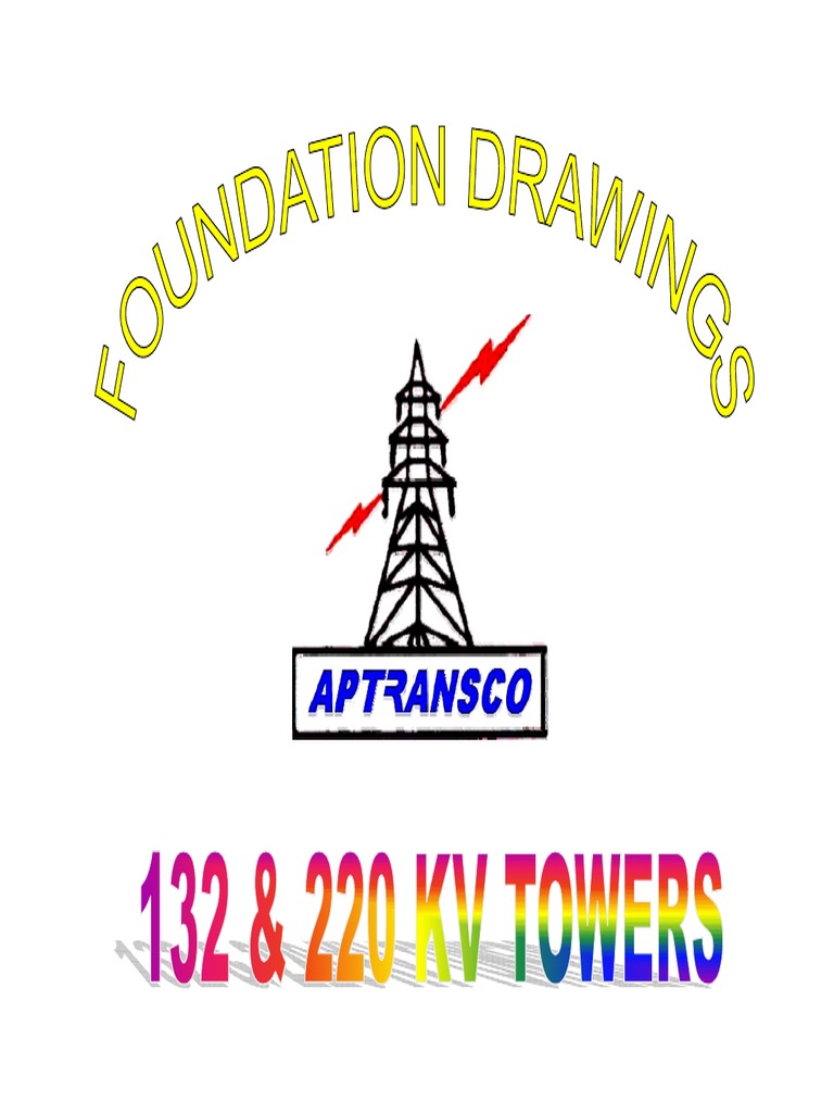 132 KV & 220 KV APTRANSCO - Foundation-Drawings PDF | PDF | Natural ...
