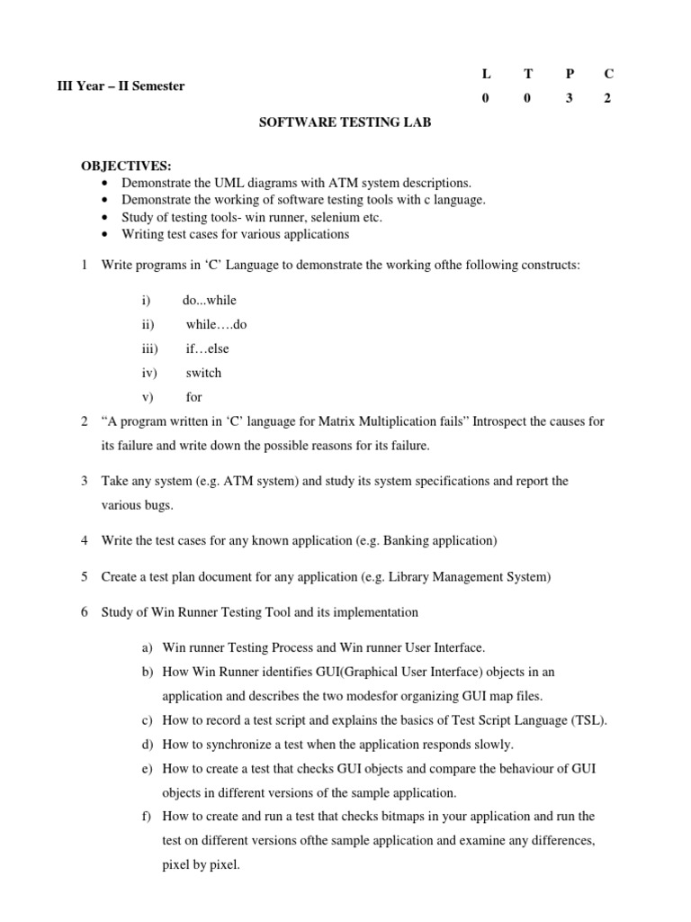 STM Lab Manual | PDF | Software Testing | Personal Identification Number