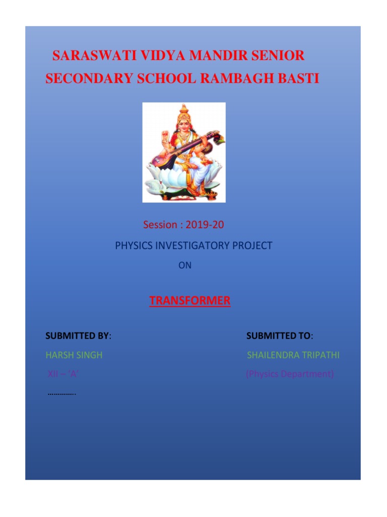 Physics Project Sam | PDF | Transformer | Inductor