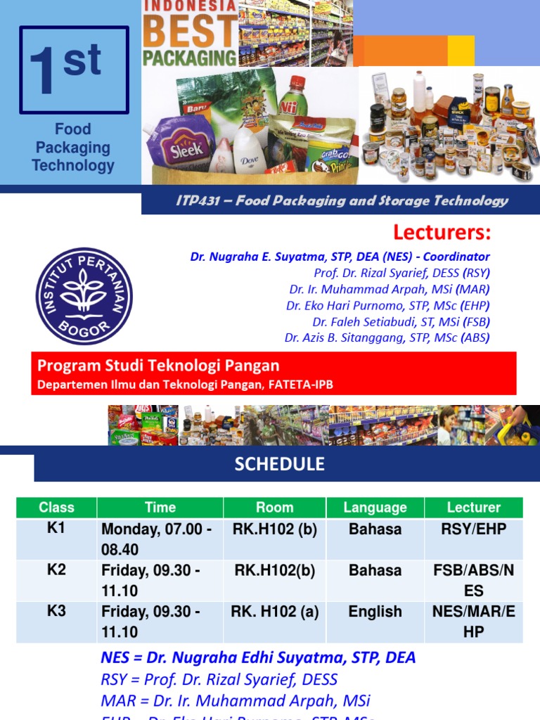 01 - Course Introduction and Food Packaging Functions Sept 2016 | PDF ...