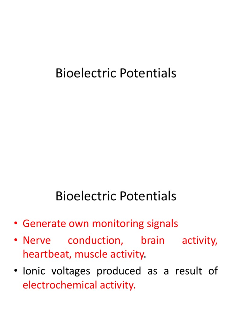 1.bioelectric Potential | PDF | Science & Mathematics