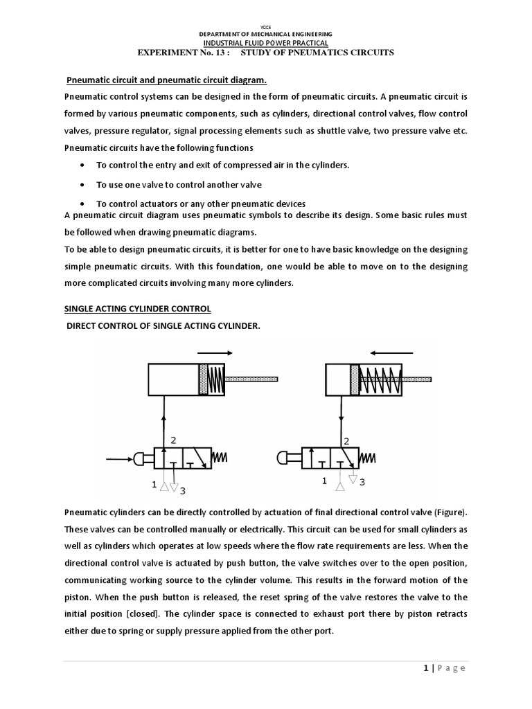 13 Pneumatic Circuits | PDF | Valve | Actuator