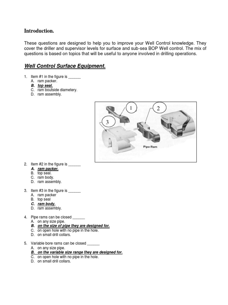 Well Control Course Workbook 2001 Q1 PDF | PDF | Casing (Borehole) | Gases